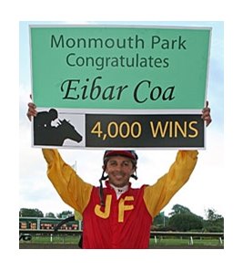 Jockey Eibar Coa Rides 4,000th Winner - BloodHorse