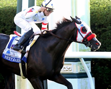 Next Shares Earns Grade 1 Win in Shadwell Turf Mile - BloodHorse