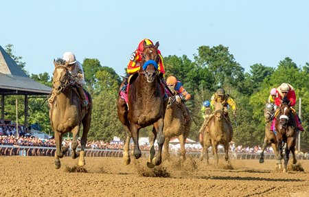 McKinzie Storms to Whitney Stakes Score - BloodHorse