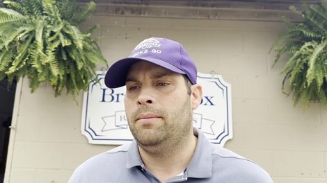 Brad Cox on First Mission's May 13 Work - Video - - BloodHorse